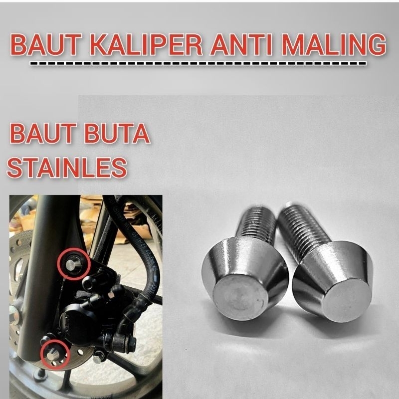 Jual baut kaliper buta stainless harga satuan/1biji | Shopee Indonesia