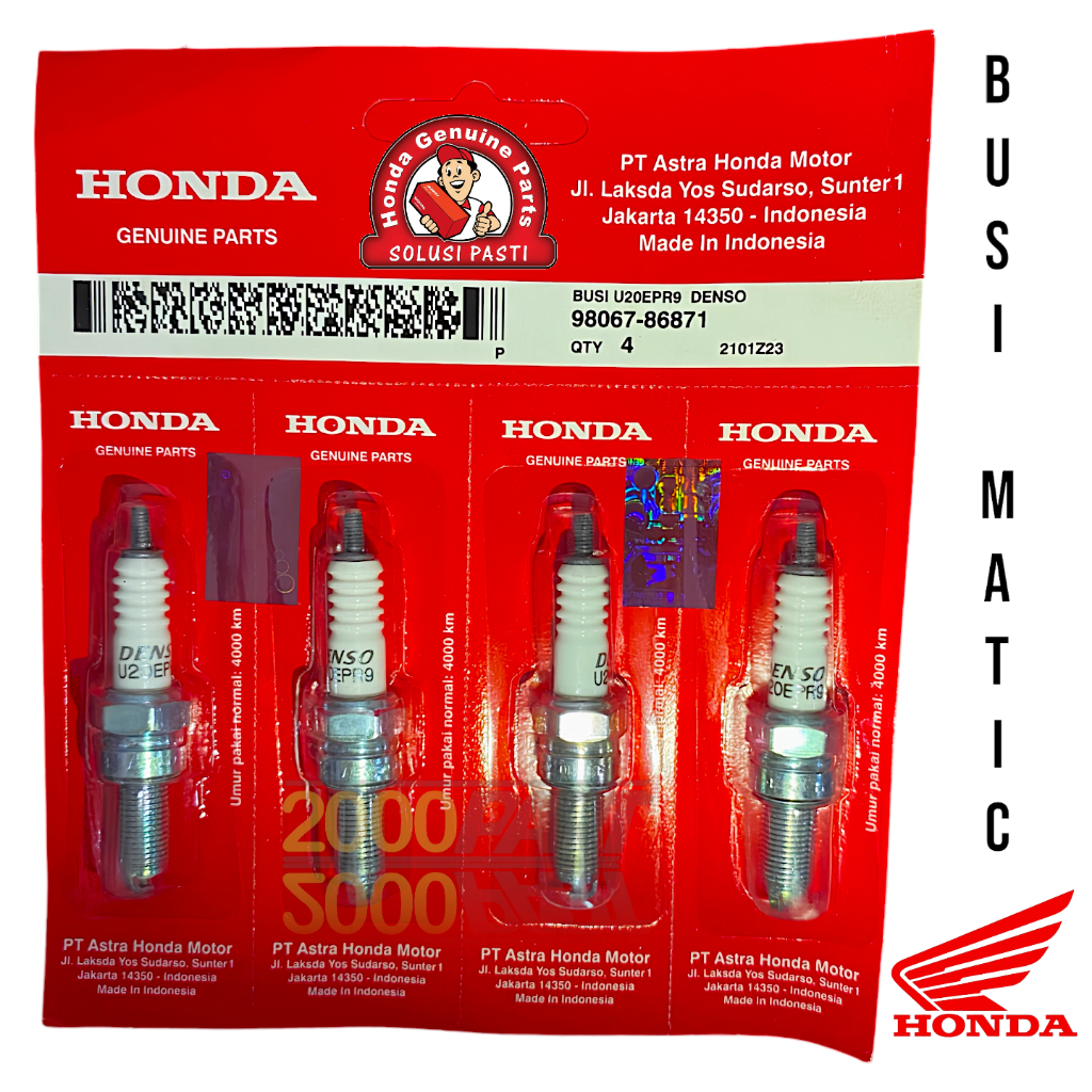 Jual Busi Motor – SPARK PLUG U20EPR9 (Denso 98067 86871) Motor Matic ...