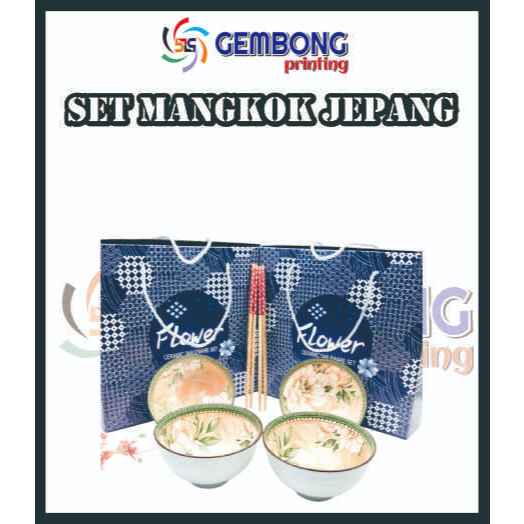 Jual CS Mangkok Set isi 2 Premium Peralatan Makan Souvenir Mangkok Set ...