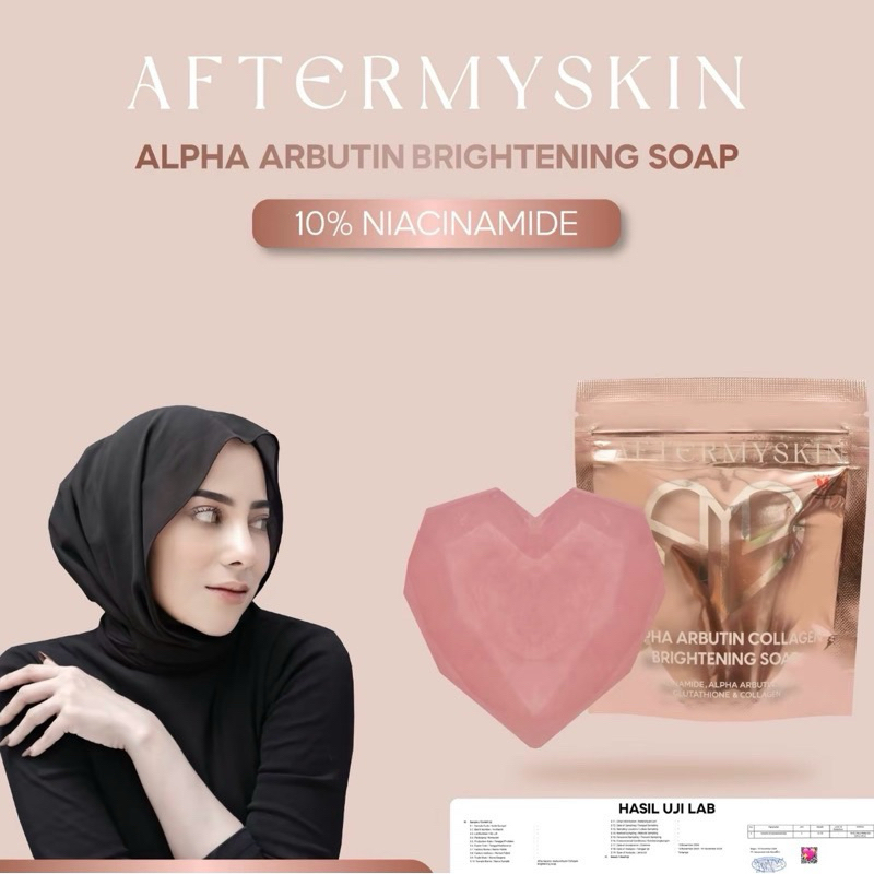 Jual SABUN AFTERMYSKIN ORIGINAL Alpha Arbutin Brightening Body Soap ...
