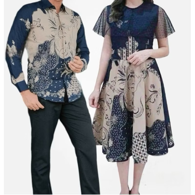Jual Dress natal navi || Dress batik couple || Dress batik pesta ...