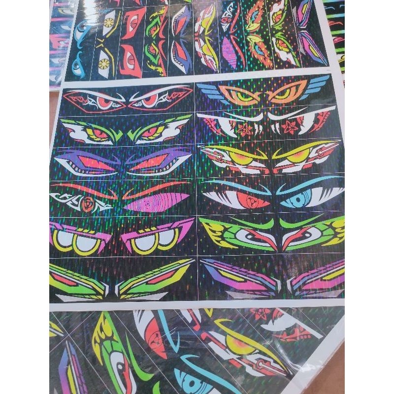 Jual Stiker mata hologram/ stiker mata viral / striping motor / stiker ...
