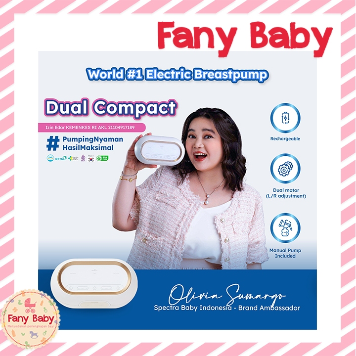 Jual SPECTRA DUAL COMPACT 9 ELECTRIC BREASTPUMP / POMPA ASI (LIMITED OFFER GET BOTTLE PA 160ML ...