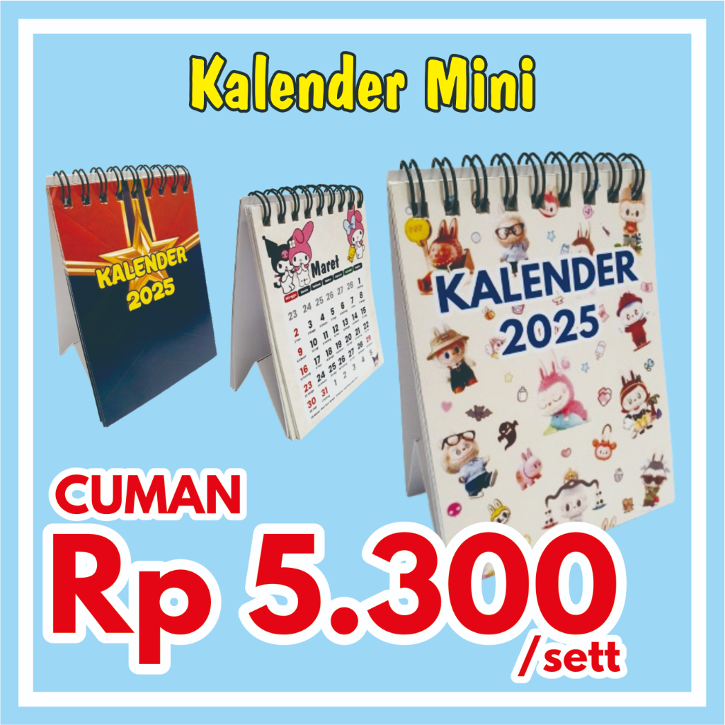 Jual Kalender mini motif lucu 2025/ kalender meja/duduk | Shopee Indonesia