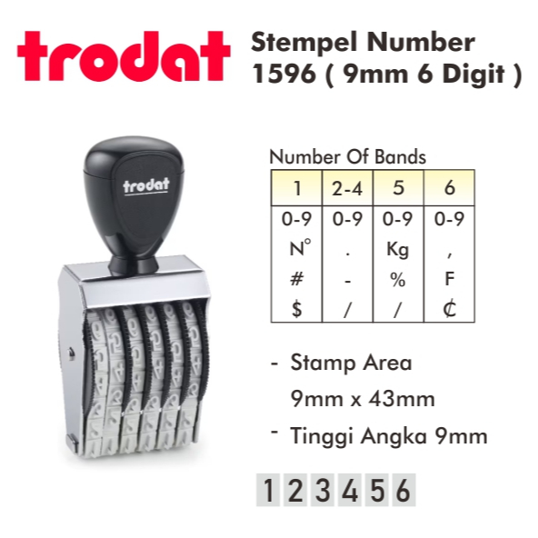 Jual Stempel Angka 9mm 6 Digit/1596 | Shopee Indonesia