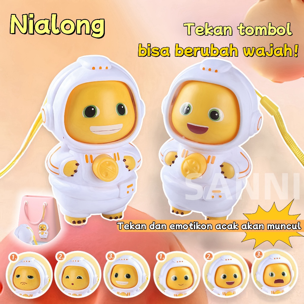 Jual [READY]Mainan Nailong Kuning Gantungan Kunci Bisa Berubah Wajah ...