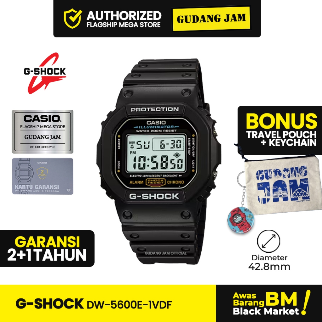 Jual Jam Tangan G-Shock DW-5600E-1VDF DW-5600E DW-5600 DW5600E DW 5600E | Shopee Indonesia