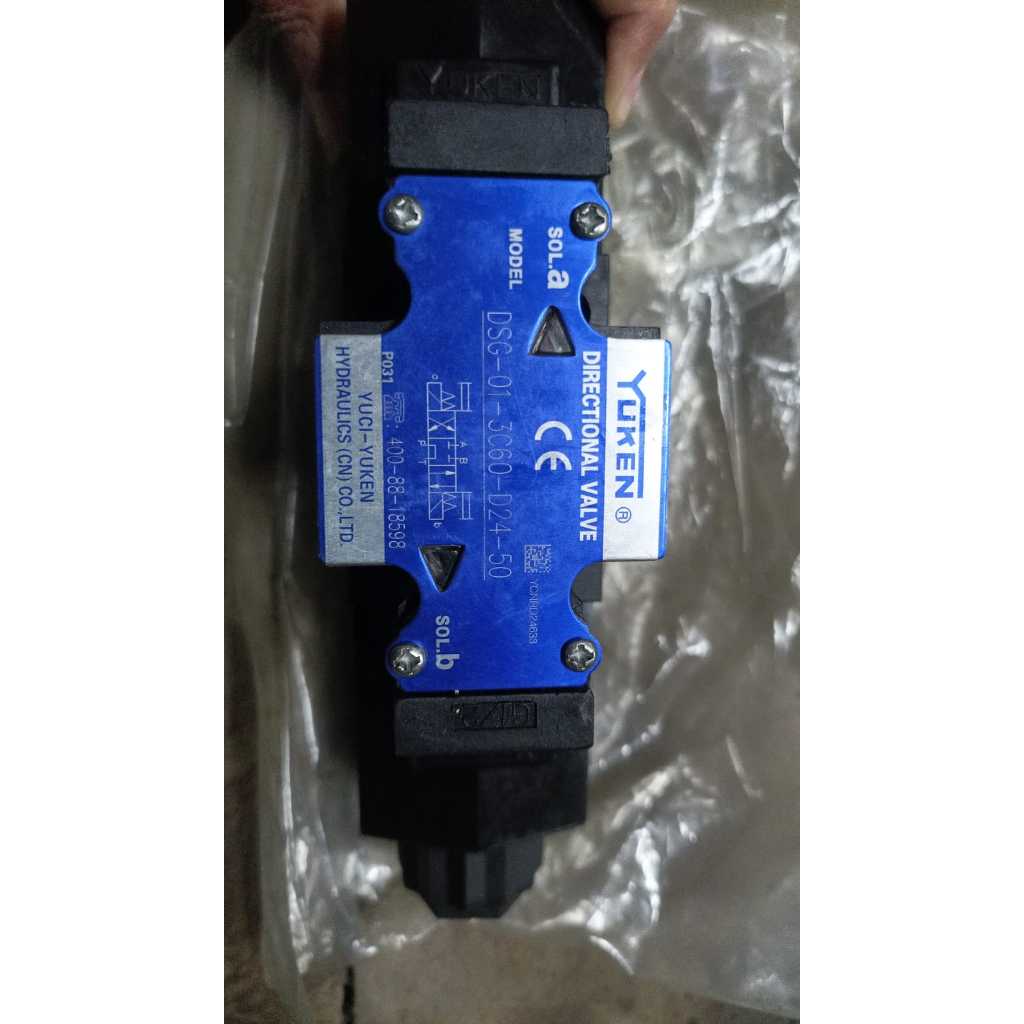 Jual SOLENOID VALVE HYDRAULIC DSG-01-3C60-D24-50 YUCI YUKEN | Shopee Indonesia