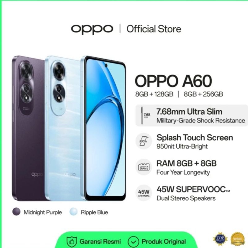 Jual OPPO A60 RAM 8/256GB | NEW| SEGEL | Shopee Indonesia