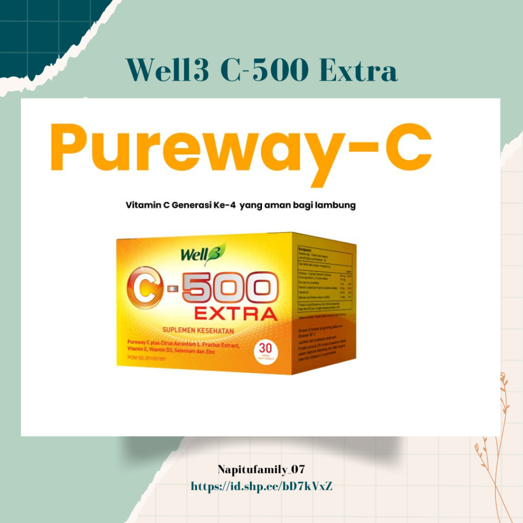 Jual CNI Well3 C-500 Extra (strip): 8 Strip (4 Tablet/Strip) | Shopee Indonesia