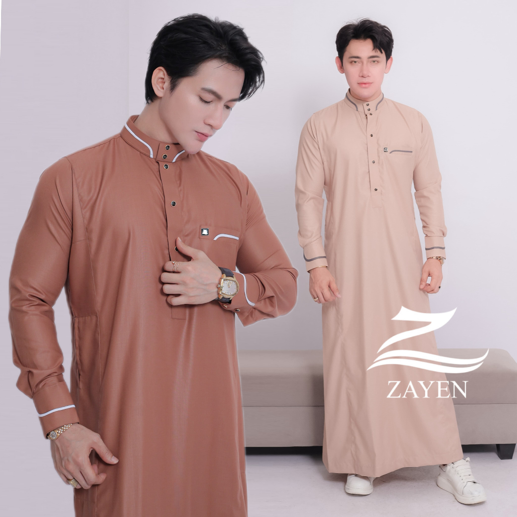 Jual Jubah Slimfit pria Gamis Pria Jubah pria muslim Jubbah Zayen ...