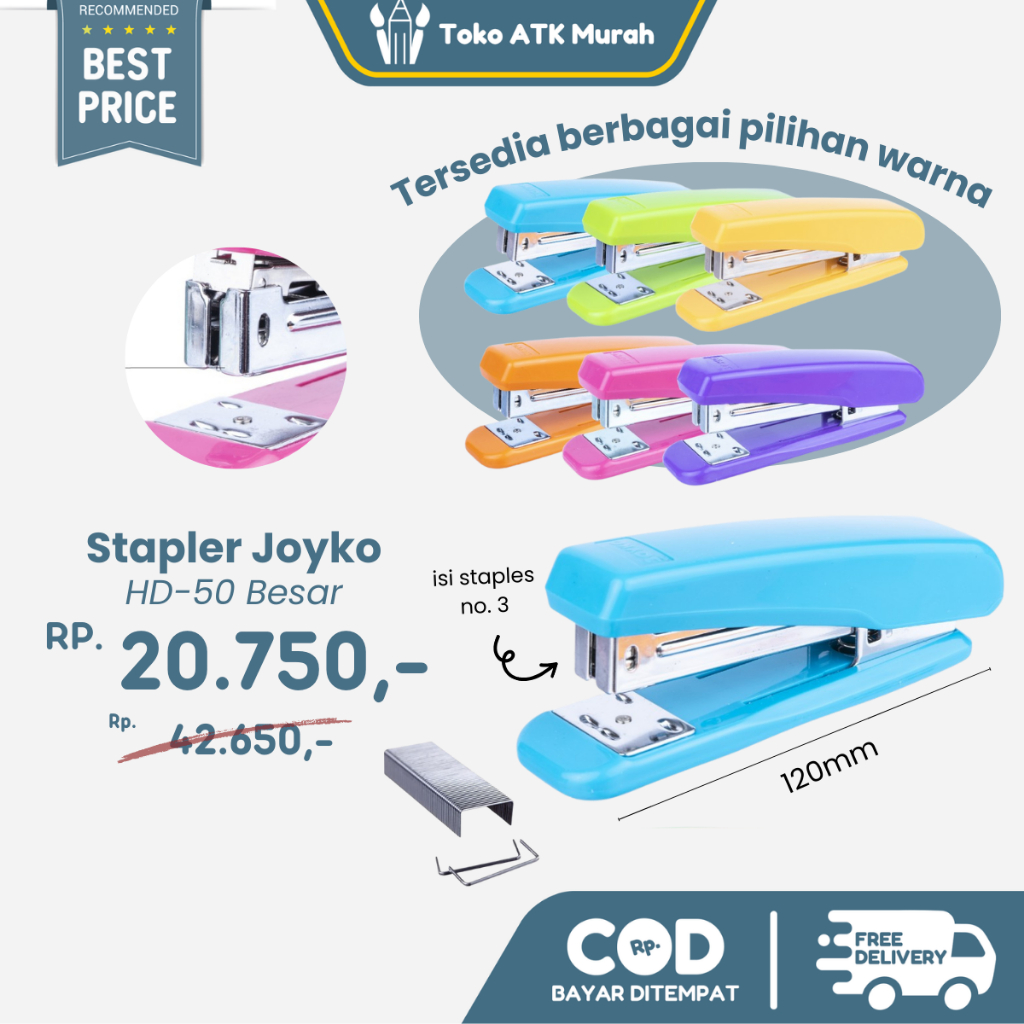 Jual Staples / Stapler HD 50 Joyko Stepler Hekter Penjilid Kertas | Shopee Indonesia
