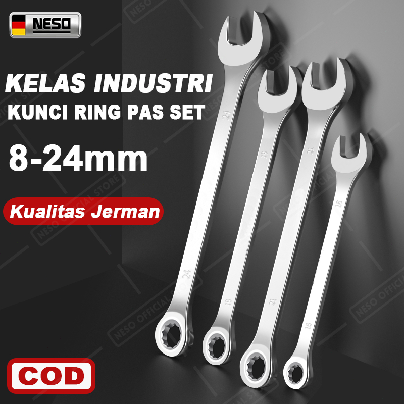Jual NESO Kunci Ring Pas 8-24mm wrench kunci pas Harga murah barang ...
