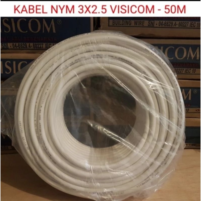 Jual Kabel Listrik Visicom 3x2,5 ( 50m ) NYM Kabel Tembaga Asli ...