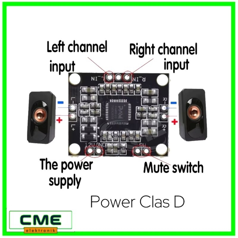 Jual CME PAM8610 Class D Digital Stereo Amplifier 2x15W PAM 8610 (COD ...