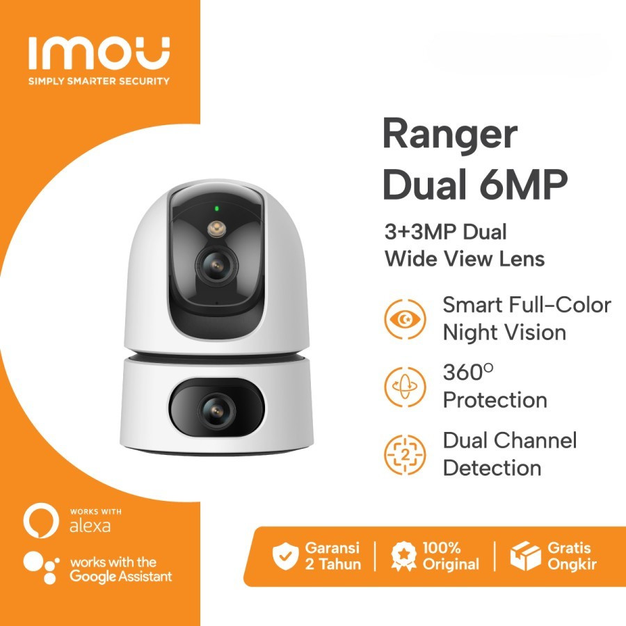 Jual IMOU RANGER Dual Lens 6MP Smart Kamera Wifi CCTV IP Camera Dome ...