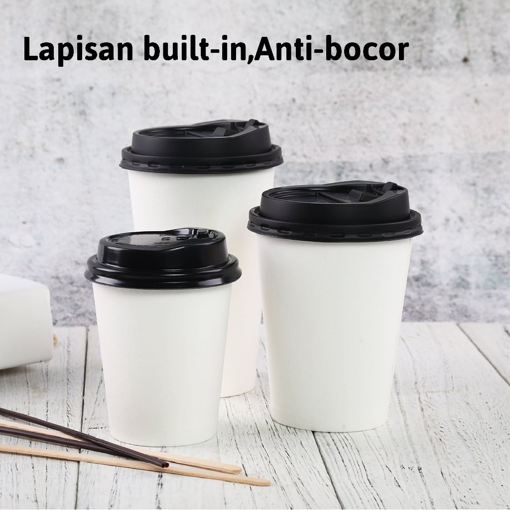 Jual [50PCS] Paper Cup Single Wall 16oz 500ml paper cup| gelas kertas ...
