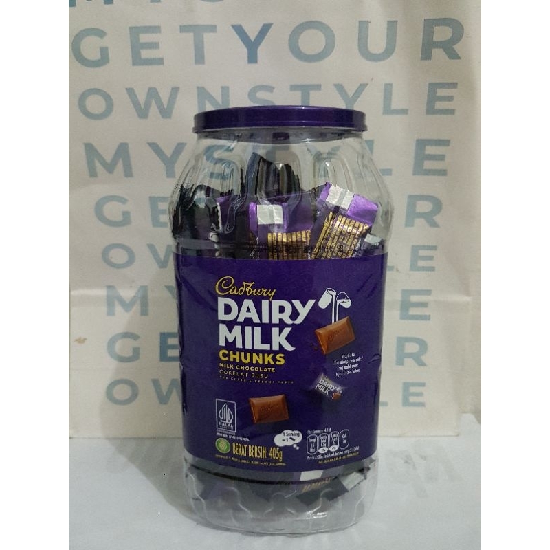 Jual Cadbury Dairy Milk Chunks Milk Chocolate 405gr | Shopee Indonesia