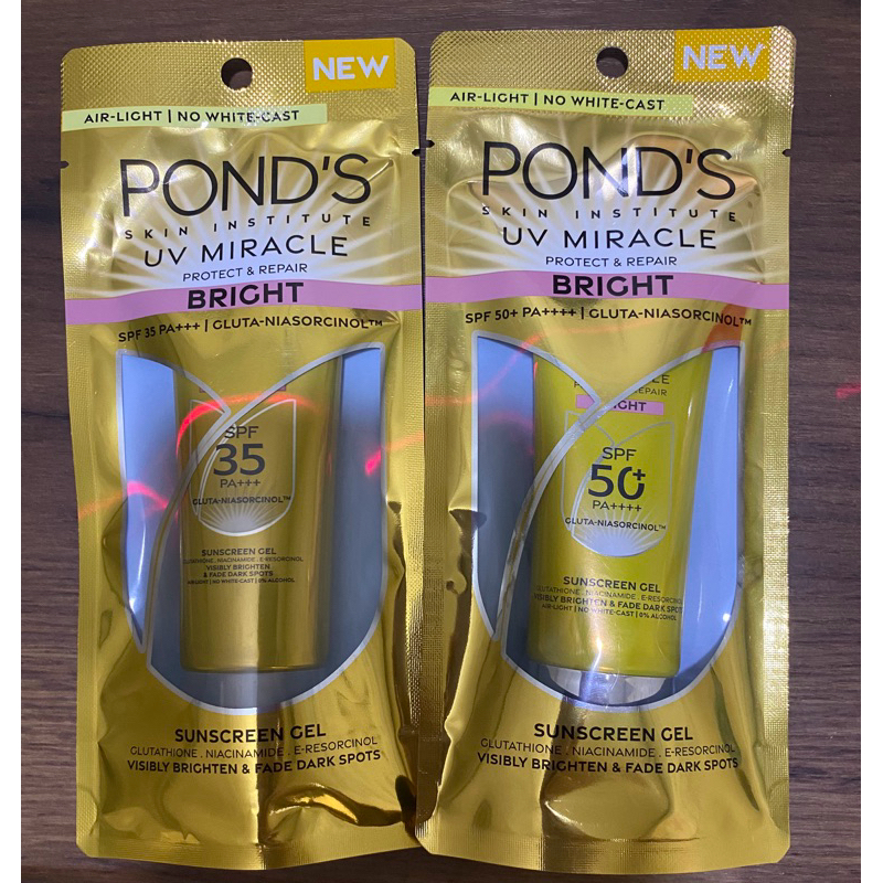 Jual POND'S UV MIRACLE SUNSCREEN GEL spf 50 pa++++& spf 35 pa+++ uk25gr ...