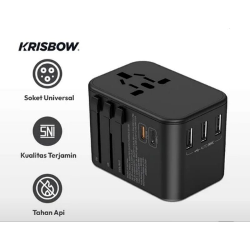 Jual Krisbow steker travel adaptor / universal adaptor / colokan ...