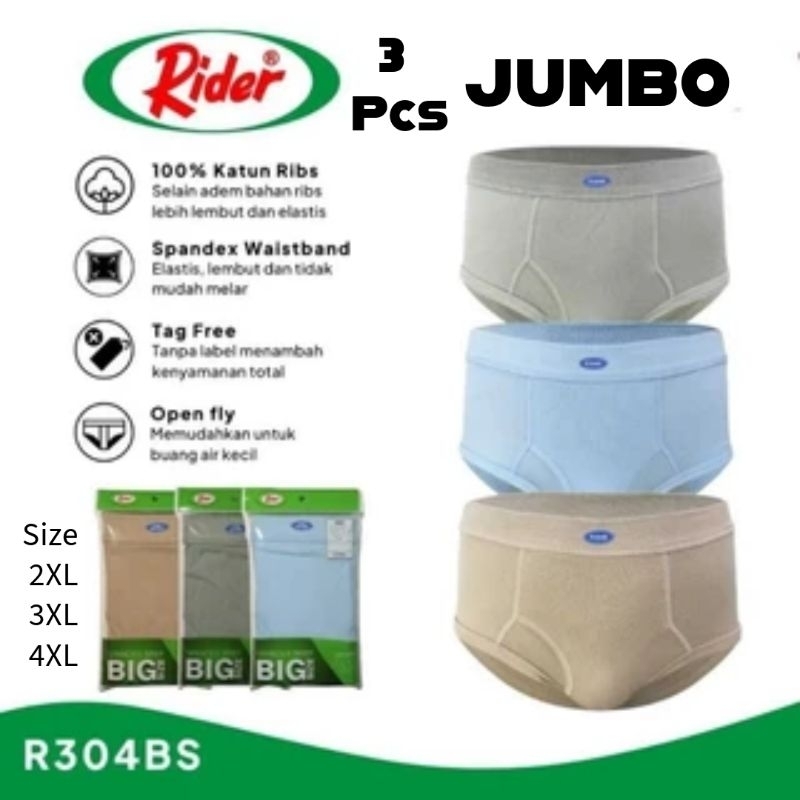 Jual RIDER R304BS CD Rider Big Size Celana Dalam Pria Jumbo/Big Size ...