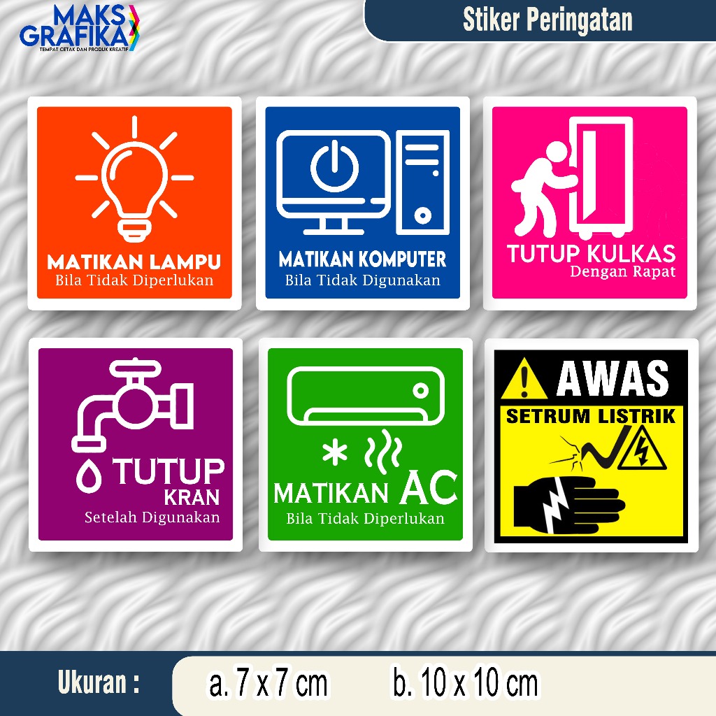 Jual STIKER MATIKAN LAMPU | STIKER MATIKAN KOMPUTER | STIKER TUTUP ...
