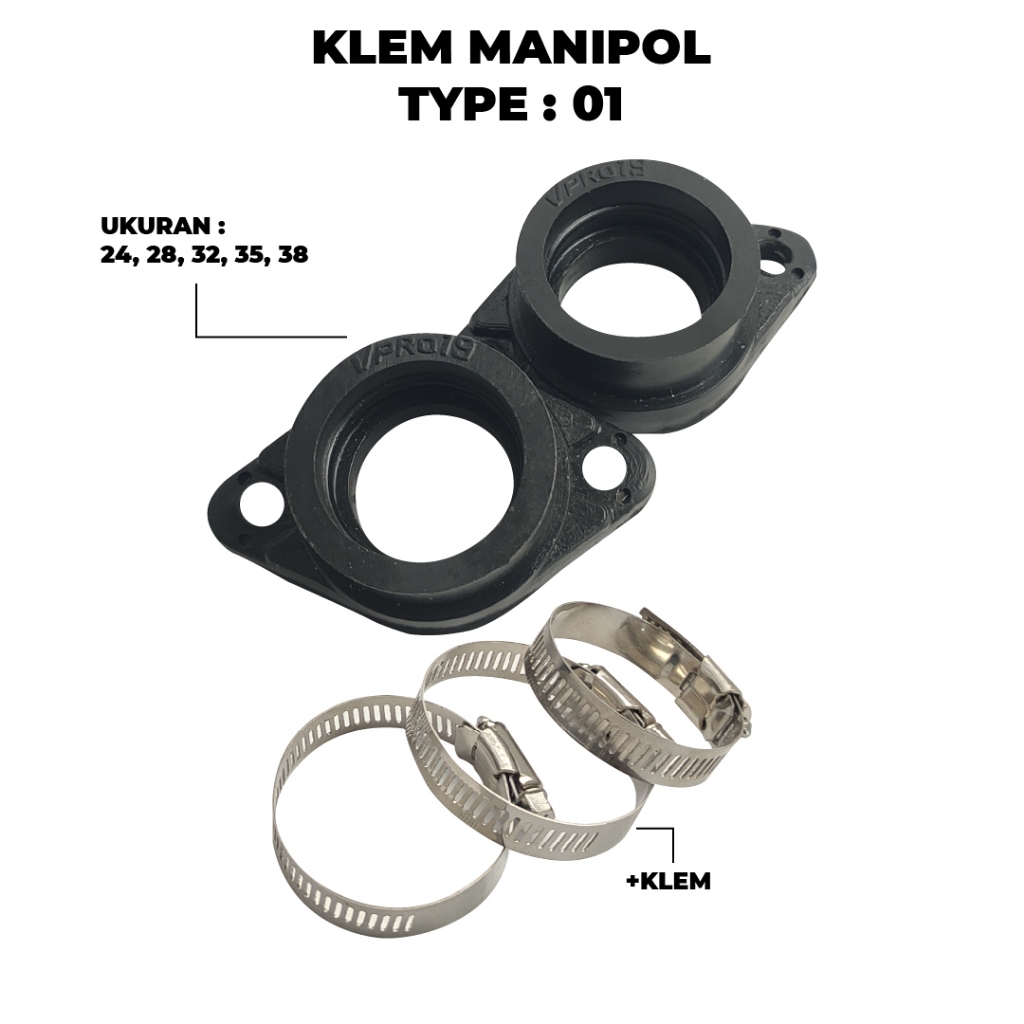 Jual KARET MANIPOL PE PWK MANIFOLD KARET INTAKE + KLEM MANIPOL BAHAN ...
