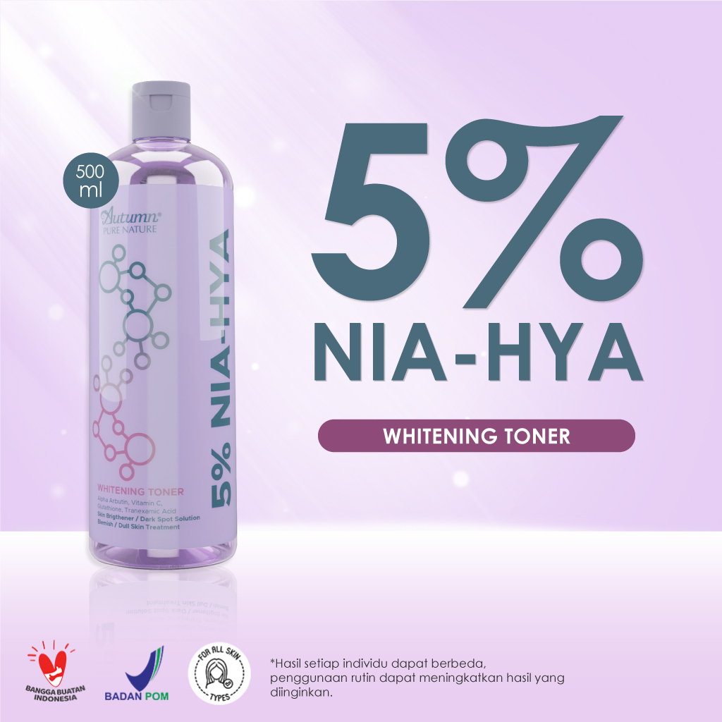 Jual Autumn 5% NIA – HYA Whitening Toner (purple) 500ml (AWNT 500ML) | Shopee Indonesia