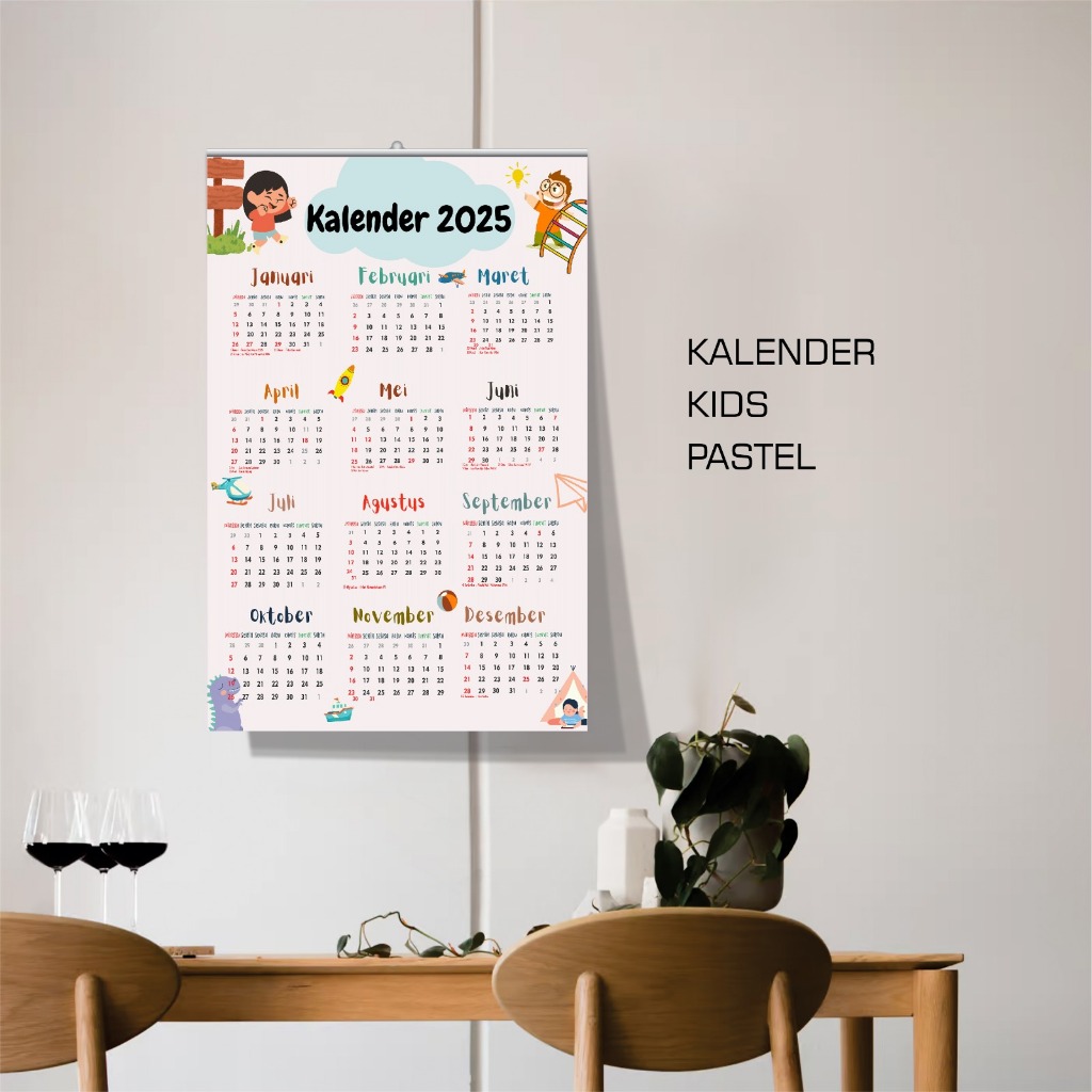 Jual Psc Decor Kalender Dinding Tahun 2026 Aesthetic 1 Lembar Jepit ...