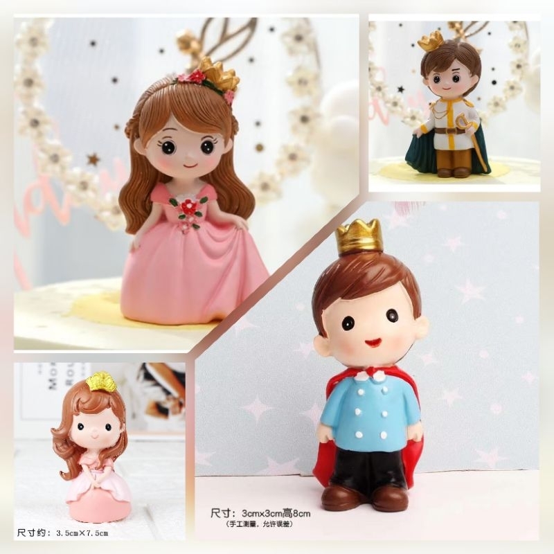 Jual Topper Cake Royal Prince and Princess / Dekorasi Kue Tema Pangeran ...