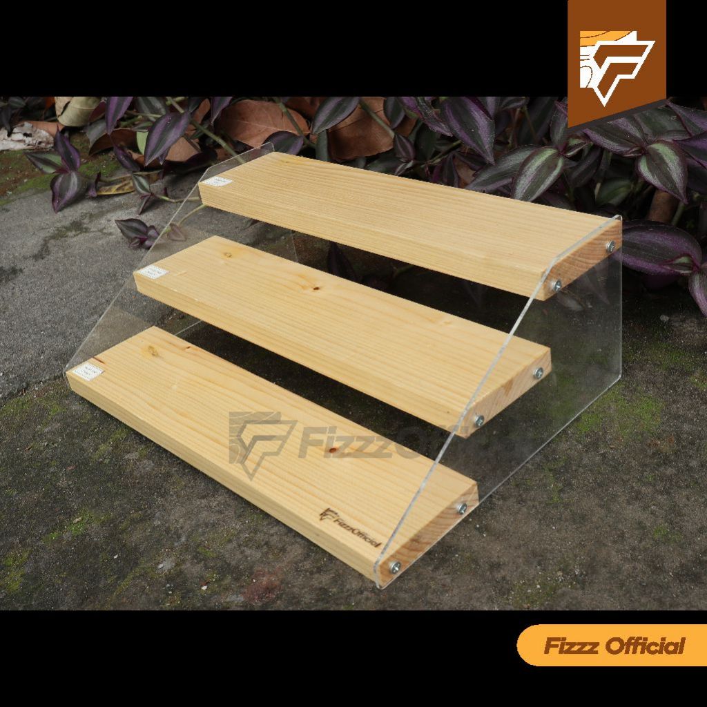 Jual Rak Kayu Akrilik Bening 3 Susun Aesthetic Tempat Penyimpanan ...