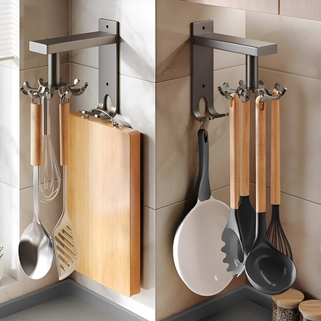 Jual Rak Dapur Putar Tanpa Pukulan Aluminium Terpasang Di Dinding 10 ...