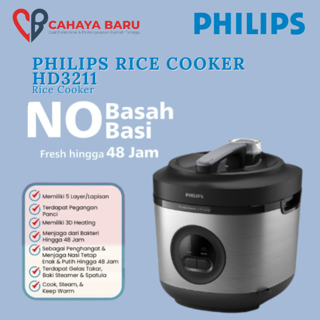 Jual PHILIPS RICE COOKER HD3211 | Shopee Indonesia