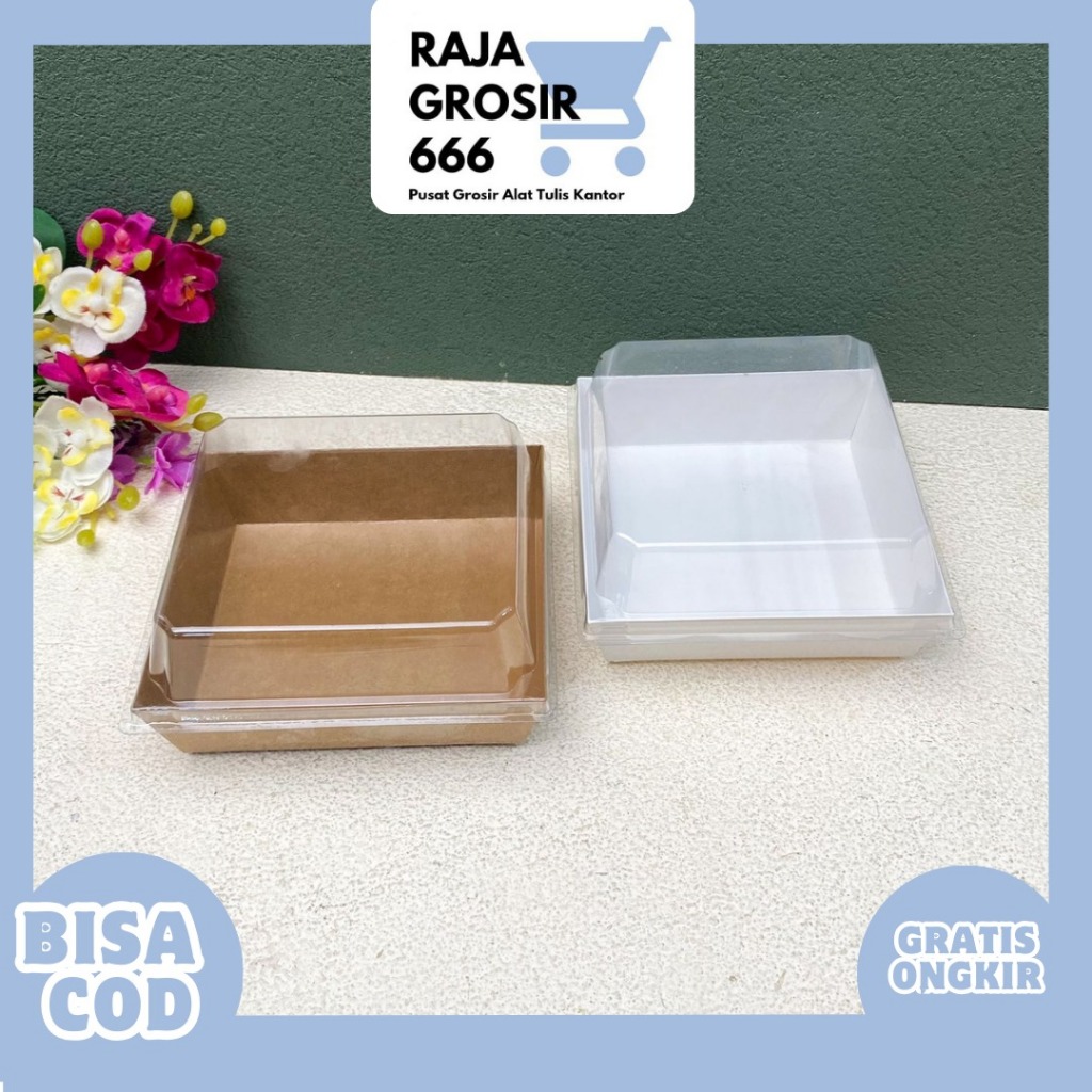 Jual KOTAK MIKA BURGER PERSEGI 12X11,8X6,5 CM KEBAB MAKANAN KUE HAMPERS ...
