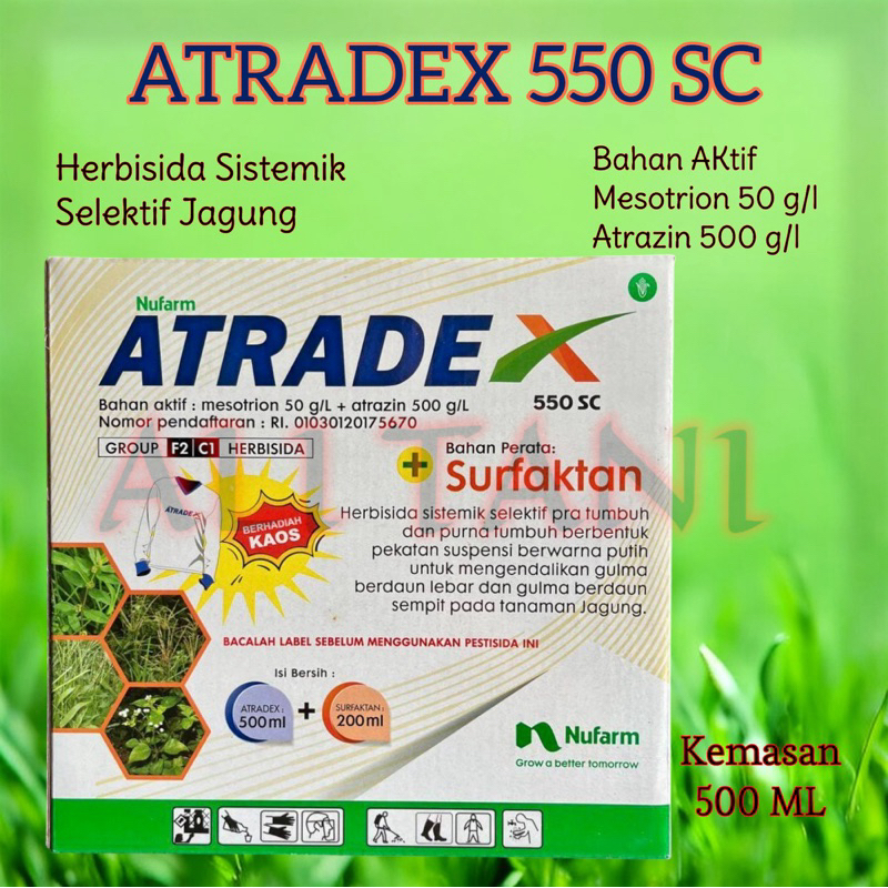 Jual Herbisida Jagung ATRADEX 550SC 500ML + SURFAKTAN 200ML BONUS KAOS ...
