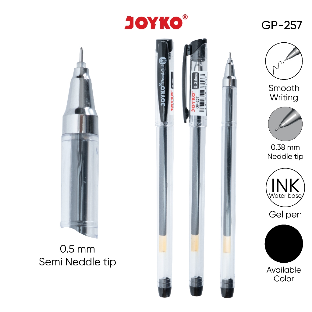 Jual Gel Pen Pulpen Pena Joyko GP-257 Point Gel 0.38 mm | Shopee Indonesia