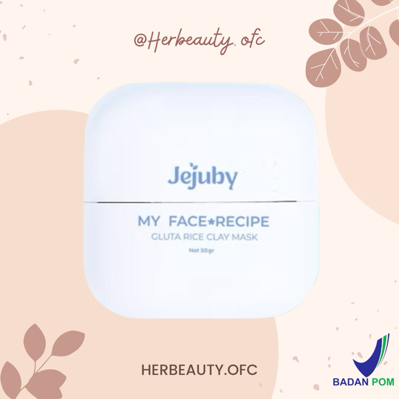 Jual (Ready) JEJUBY CLAY MASK MY FACE RECIPE GLUTA RICE CLAYMASK ...