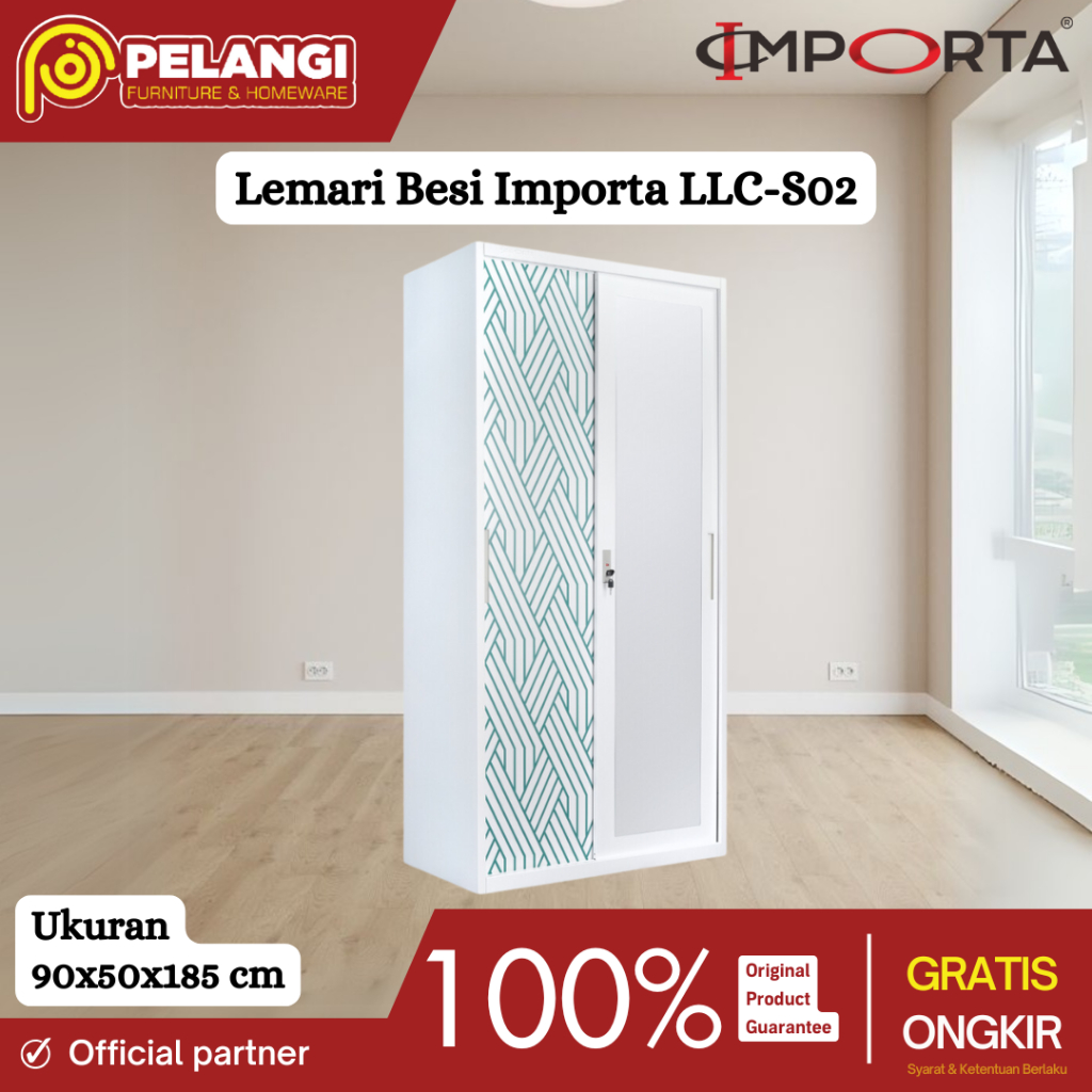 Jual Lemari Besi Importa LLC S02 | Lemari Pakaian Besi | Lemari 2 Pintu ...