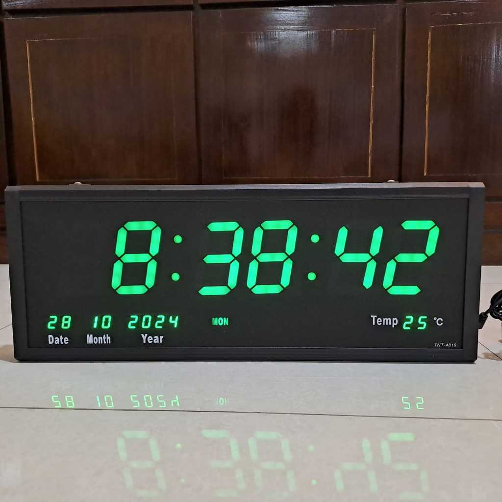 Jual JAM DINDING DIGITAL LED 4819 HIJAU | Shopee Indonesia