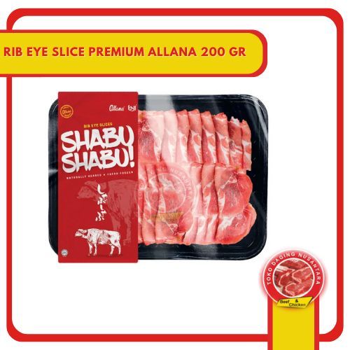 Jual DAGING SLICE PREMIUM RIB EYE ALLANA | DAGING SHABU SHABU | SUKIYAKI - 200 GR | Shopee Indonesia