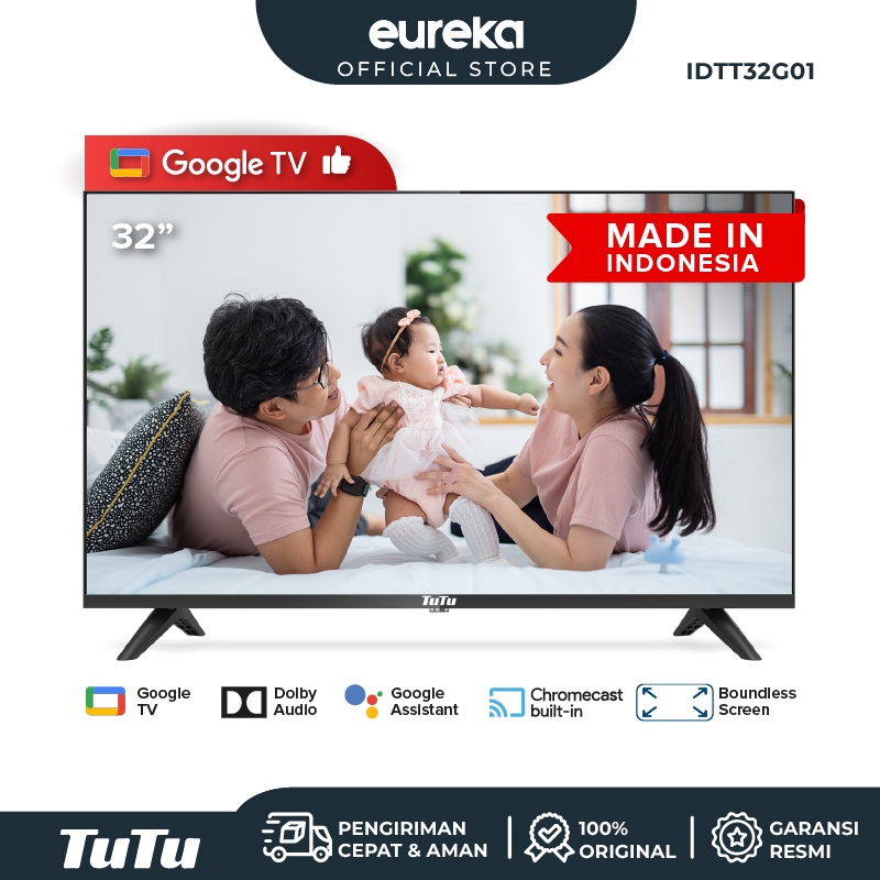 Jual TUTU Google Smart TV 32 inch - HDR10 - Full HD - 5G WiFi - HDMI ...