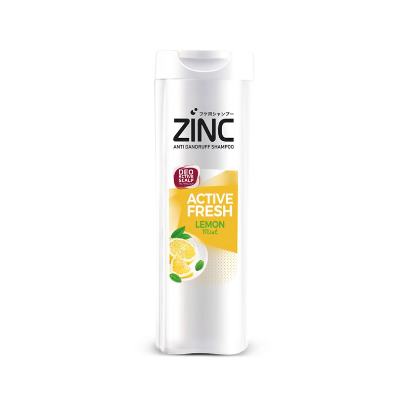 Jual ZINC Shampoo Anti Dandruff Active Fresh lemon dan mint 170 ml ...