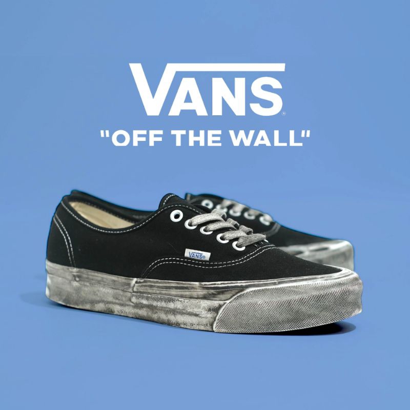 Jual VANS AUTHENTIC OG LX STRESSED BLACK/WHITE ORIGINAL100% | Shopee ...