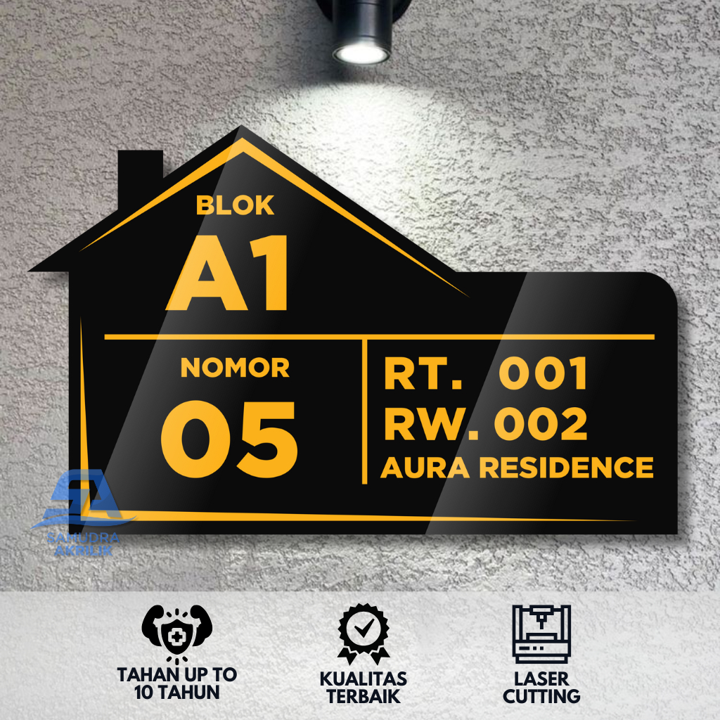 Jual Nomor Rumah Aesthetic Akrilik Bebas Custom Tempel | Nomer Rumah ...