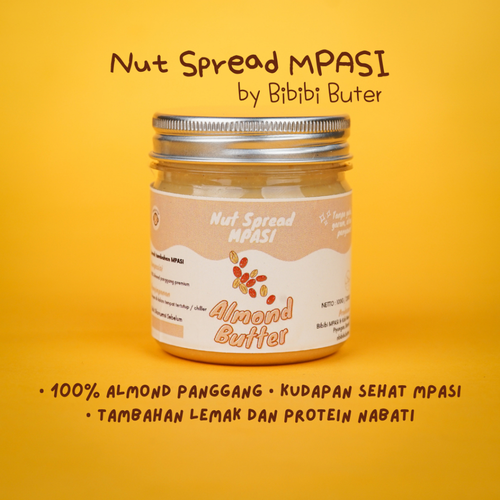 Jual Bibibi Almond Butter Selai MPASI Unsweetened No Added Oil No ...