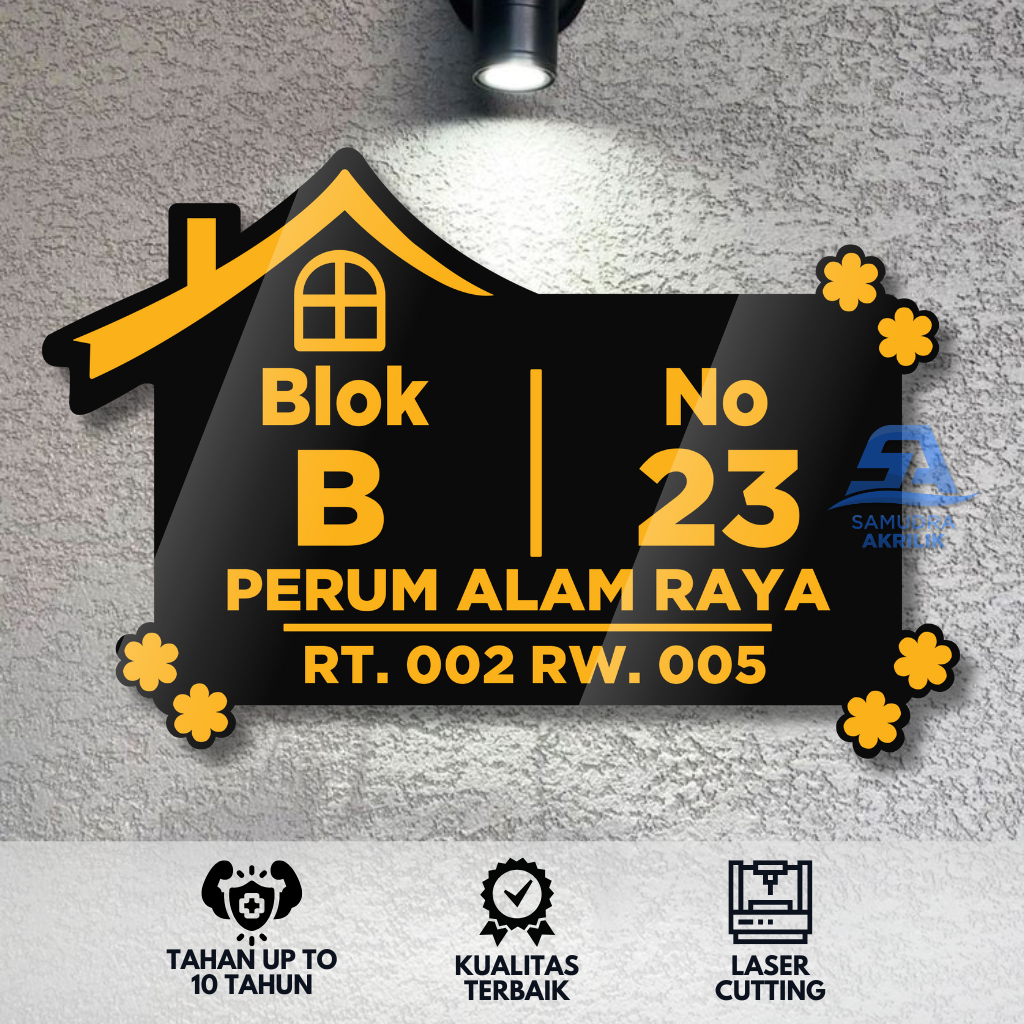 Jual Nomor Rumah Aesthetic Akrilik Bebas Custom Tempel | Nomer Rumah ...