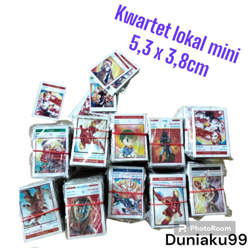 Jual kwartet lokal mini 1 ikat 320pc / kartu kwartet / mainan jadul ... Jual kwartet lokal mini 1 ikat 320pc / kartu kwartet / mainan jadul ...