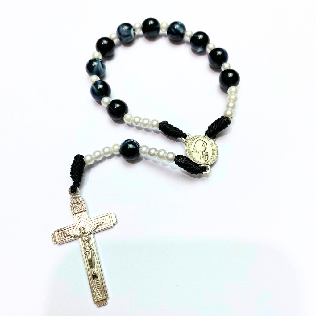 Jual Rosario mini bahan manik marmer hitam bercorak eksklusif | Shopee ...