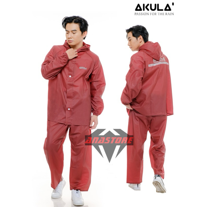Jual Jas Hujan Pria Wanita Dewasa Setelan baju celana bahan karet pvc tebal elastis ANTI REMBES ...