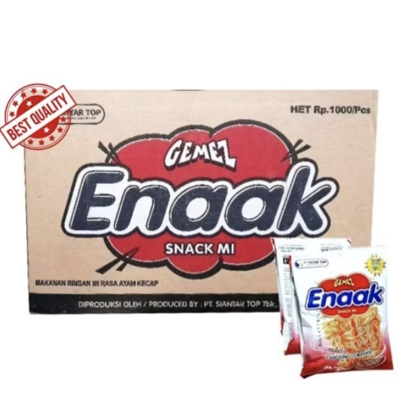 Jual (1 karton isi 80 sachet) Mie Gemez Enaak Snack mi rasa ayam kecap ...